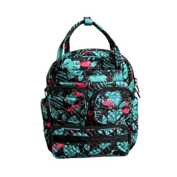 lug | Bags | Lug Mini Puddle Jumper Black Flamingo Tote Bag | Poshmark